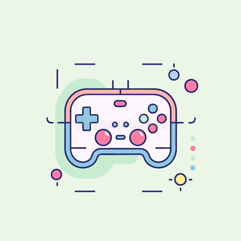 Vector of a Video Game Controller with a Cross Icon Stock Vector ...