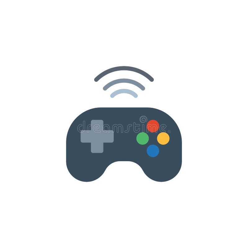 Video Game Controller Flat Icon Stock Vector - Illustration of joypad ...
