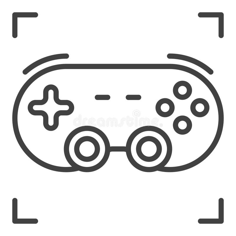 Video Game Controller or Gamepad Vector Outline Icon or Symbol Stock ...