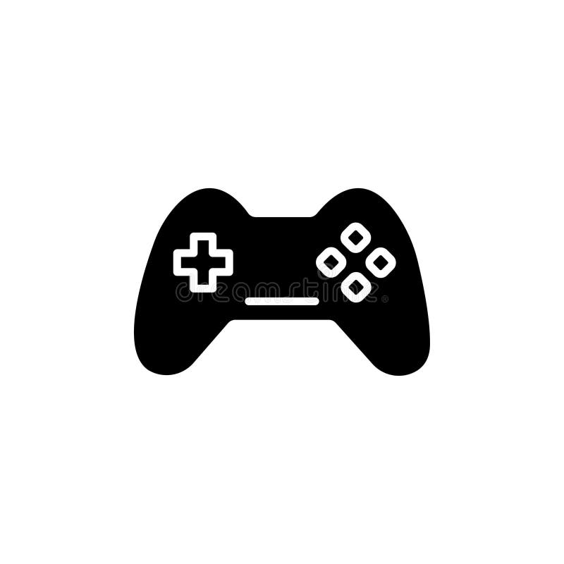 Video Game Controller Icon Set. Game Control Joystick in a Black Filled ...