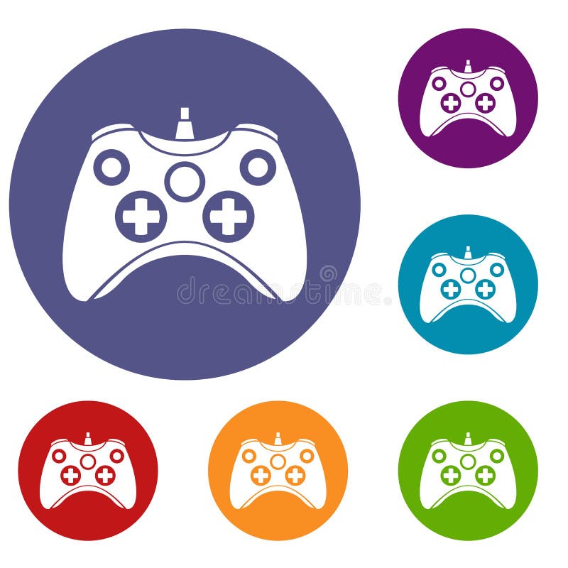 Video Game Controller Icons Set Stock Vector - Illustration of button ...