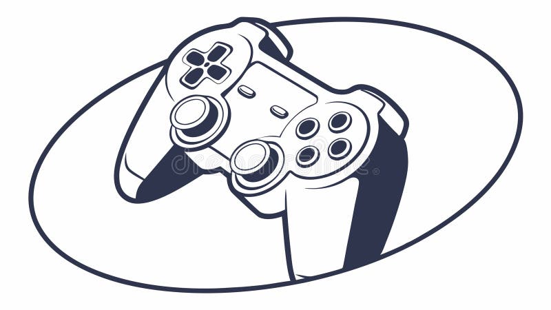 Video Game Controller Modern Gaming Joystick Entertainment Icon Art ...