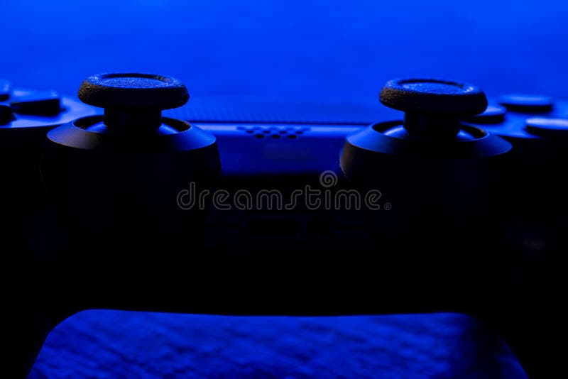 Video Game Controller Night with Lights Stock Image - Image of view ...