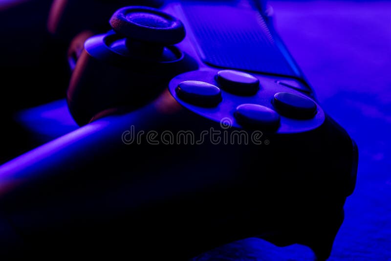 Video Game Controller Night with Lights Stock Image - Image of color ...