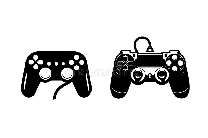 Video Game Controller Silhouette Vector Illustration Art Stock Vector ...