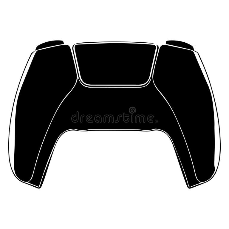 Video Game Controller Silhouette Vector Illustration Icon Stock Vector ...