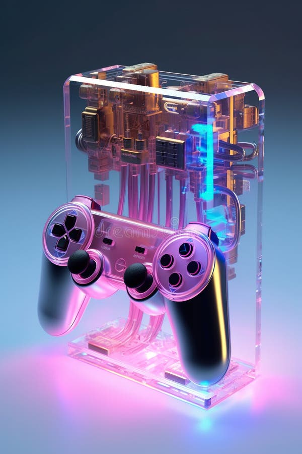 A Video Game Controller Sitting Inside of a Clear Box. Generative AI ...