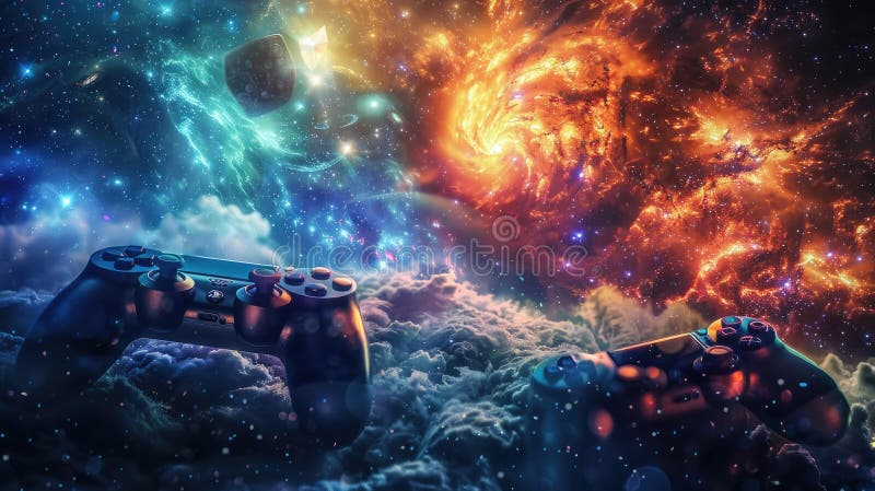 A Video Game Controller is on Top of a Cloud of Space Debris ...