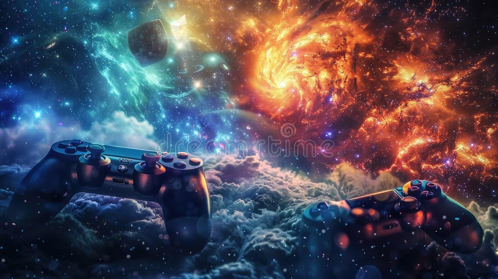 A Video Game Controller is on Top of a Cloud of Space Debris ...