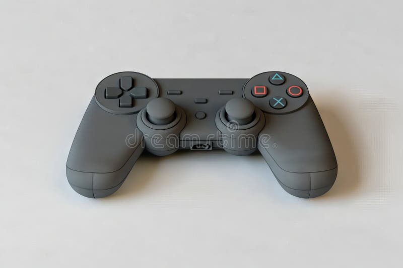 A Video Game Controller in Translucent Light Blue, Set Against a White ...