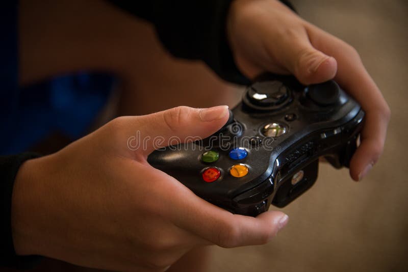 Video Game Controller - Up Close Stock Photo - Image of thumb ...