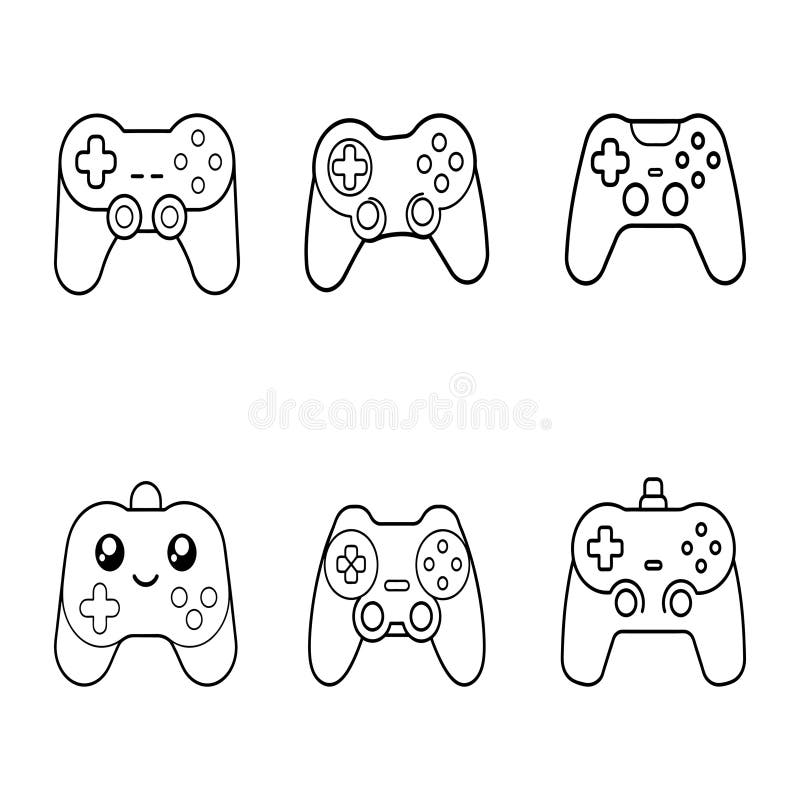 Video Game Outline Stock Illustrations – 30,571 Video Game Outline ...