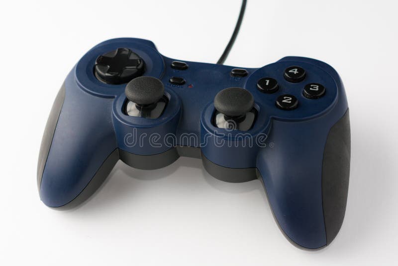 Video Game Controller on White Background Close Up Perspective V Stock ...