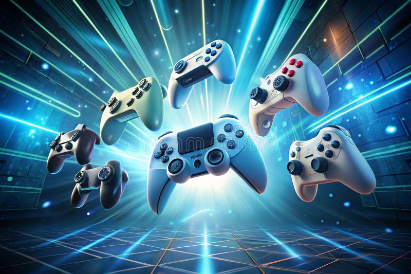 Video-game-controllers-evolution--a-timeline Stock Illustration ...