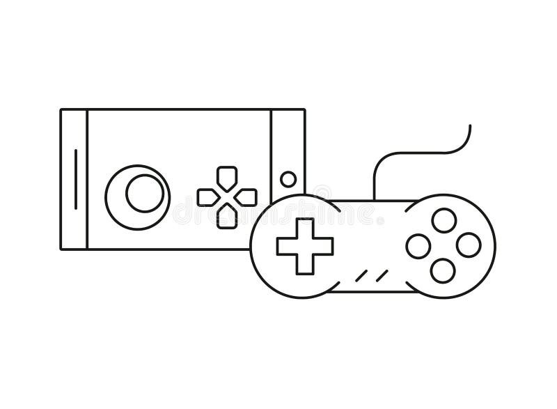 Video Game Controls Handle Icons Stock Vector - Illustration of push ...