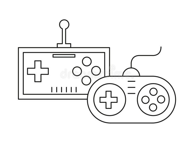 Video Game Controls Handle Icons Stock Vector - Illustration of ...