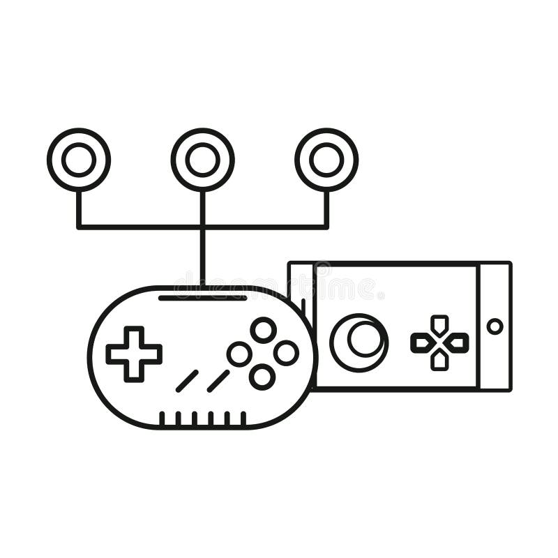 Video Game Controls Handle Icons Stock Vector - Illustration of ...