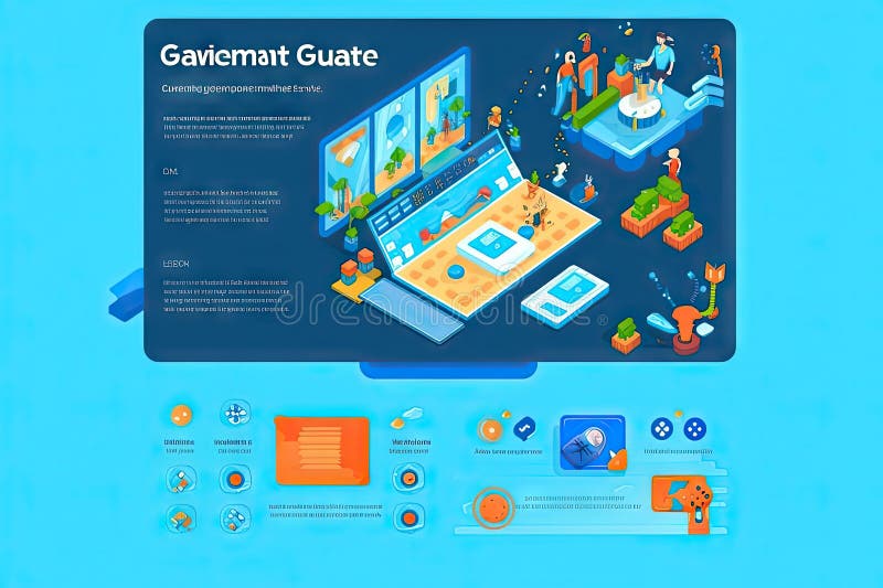 Video Game Development Illustration Concept Template Background ...