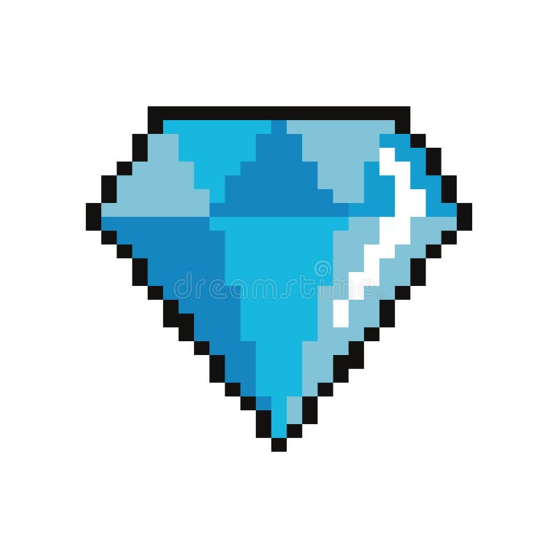 Video Game Diamond Pixelated Stock Vector - Illustration of play ...