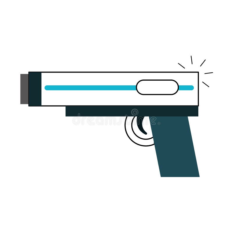 Video game gun icon stock vector. Illustration of futuristic - 93052844
