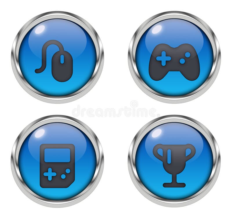 Video game icons stock illustration. Illustration of enjoyment - 33720954