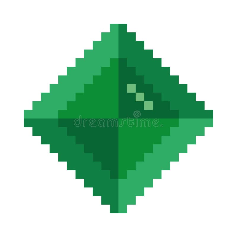 Video Game Item Pixelated Gem Stock Vector - Illustration of isolation ...