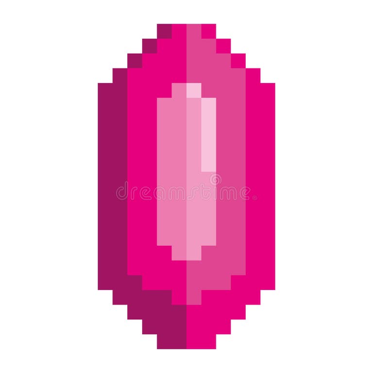 Video Game Item Pixelated Gemstone Stock Illustration - Illustration of ...