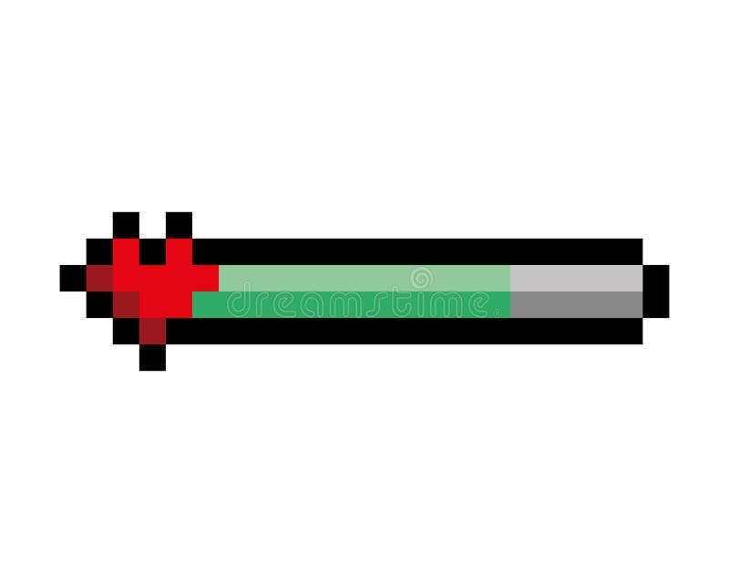 Video Game Item Pixelated Life Bar Stock Illustration - Illustration of ...