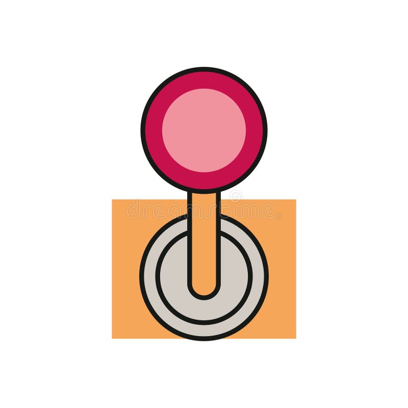 Video Game Joystick Control Handle Icon Stock Vector - Illustration of ...