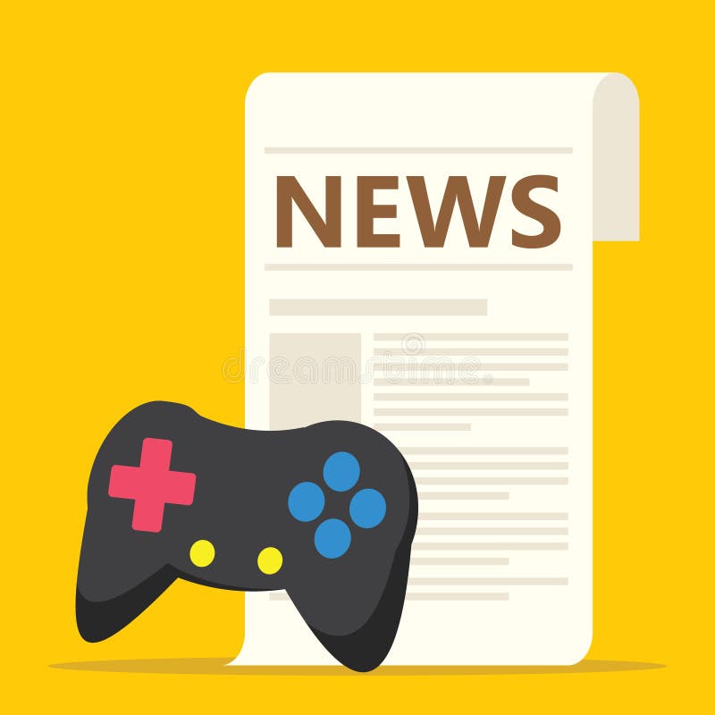 Video Game News with Joystick Stock Vector - Illustration of abstract ...