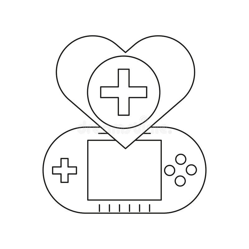 Video Game Portable with Heart Stock Image - Image of media, lovely ...