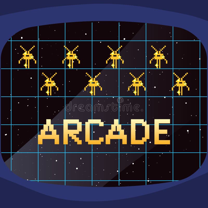 Video game retro stock illustration. Illustration of vector - 145929961