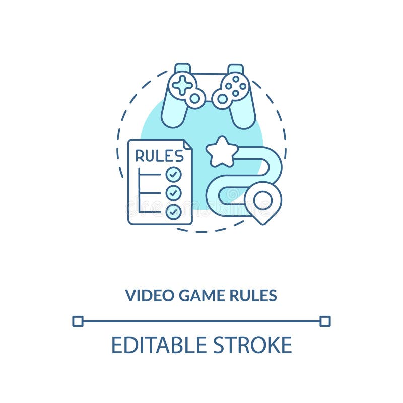 Game Rules Outline Icon. Elements of Game Development in Multi Color ...