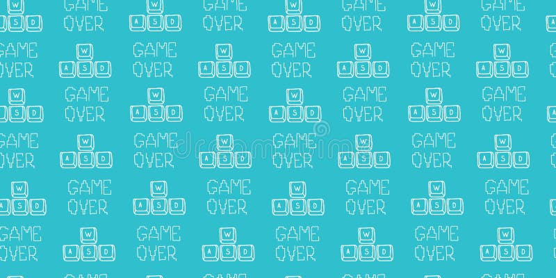 Video Game Seamless Pattern Stock Vector - Illustration of games, print ...