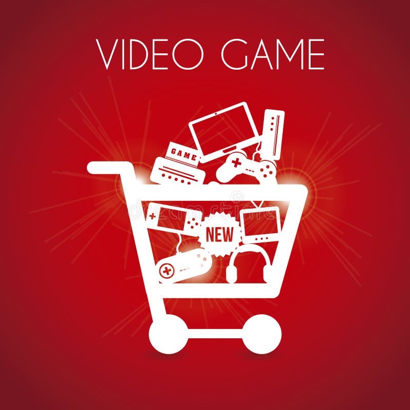 Video game shopping stock vector. Illustration of illustrations - 31330910