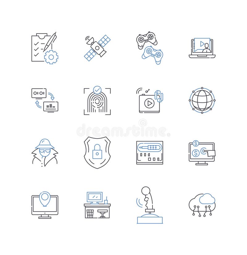 Video Game Store Line Icons Collection. Console, Controller, Gaming ...