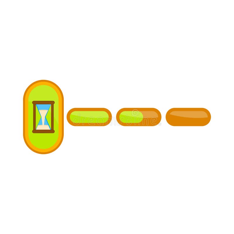 Video Game Time Progress Bar Stock Vector - Illustration of play ...