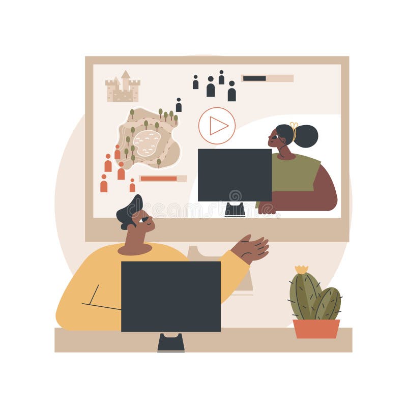 Video Game Walkthrough Abstract Concept Vector Illustration. Stock ...