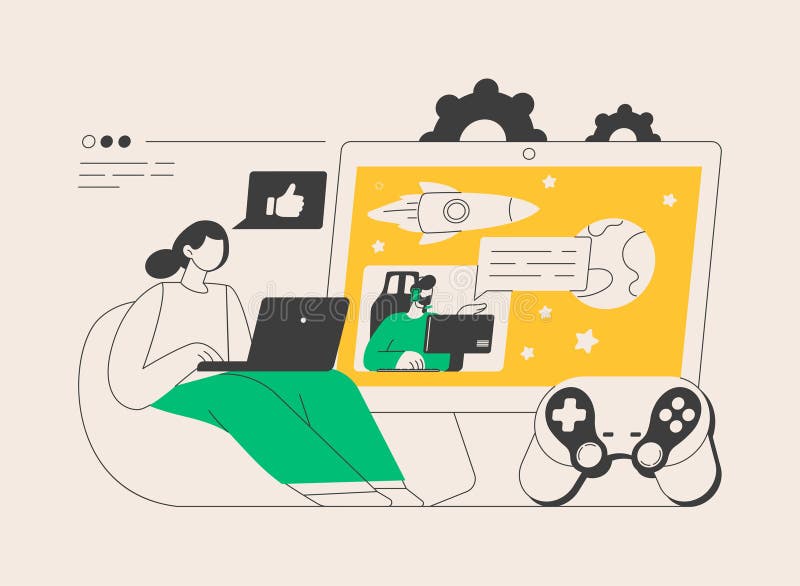 Video Game Walkthrough Abstract Concept Vector Illustration. Stock ...