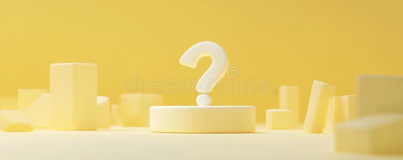 A Video Game with a White Question Mark Inspired by a Yellow Wall Stock ...
