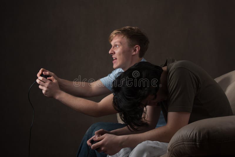 Video Game Winner and Loser Stock Photo - Image of happy, loser: 18958038