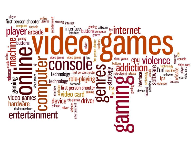 Video games stock illustration. Illustration of terms - 45911467
