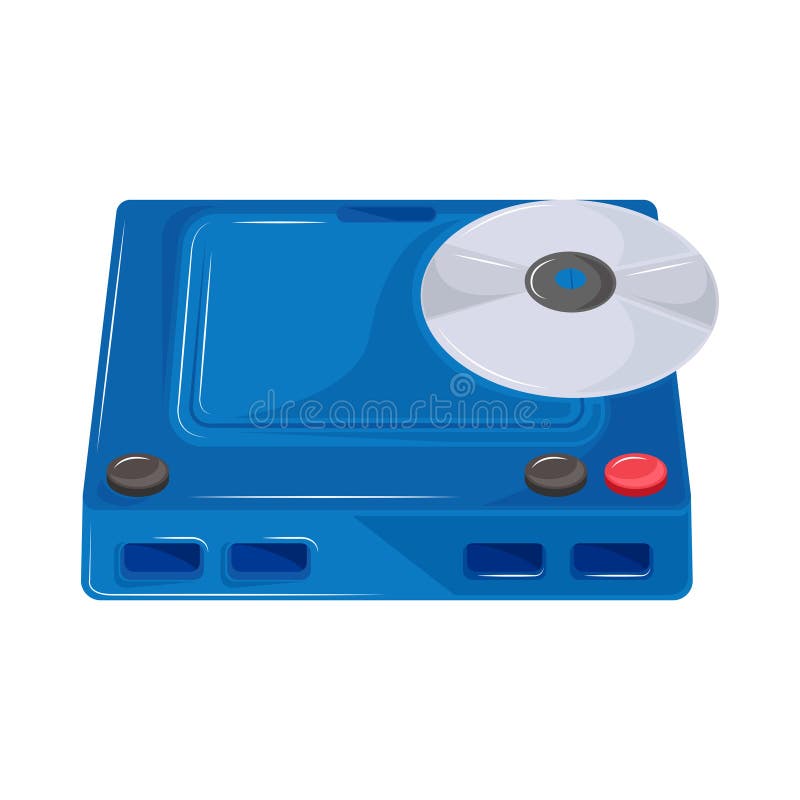 Video Games Console and Disk Stock Vector - Illustration of game, video ...