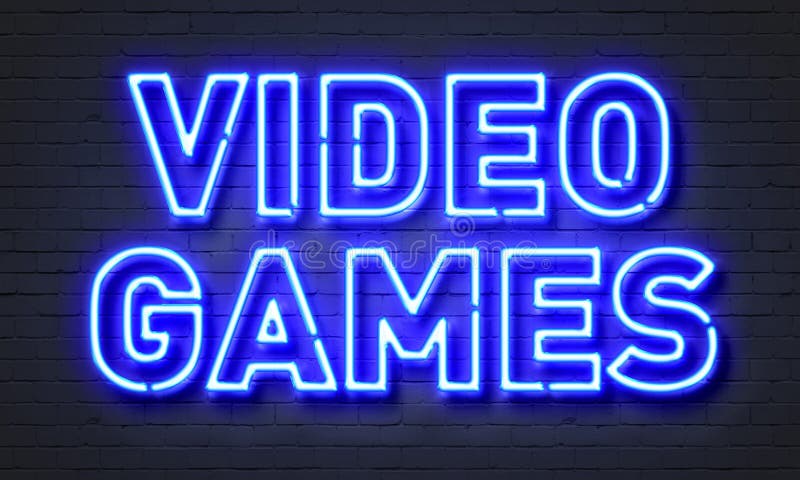 VR Games Neon Icon for Decoration in Gaming Club Stock Vector ...