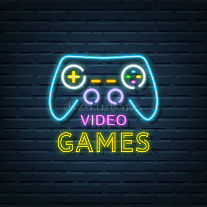 Games Logo Neon Stock Illustrations – 451 Games Logo Neon Stock ...