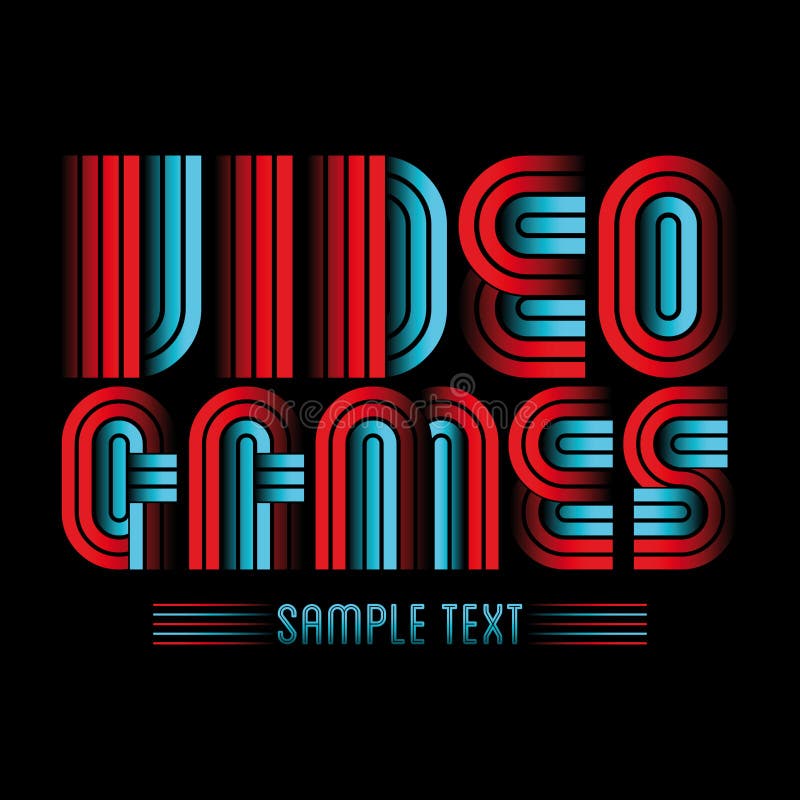 Video Games - Vector Lettering Stock Vector - Illustration of fashion ...