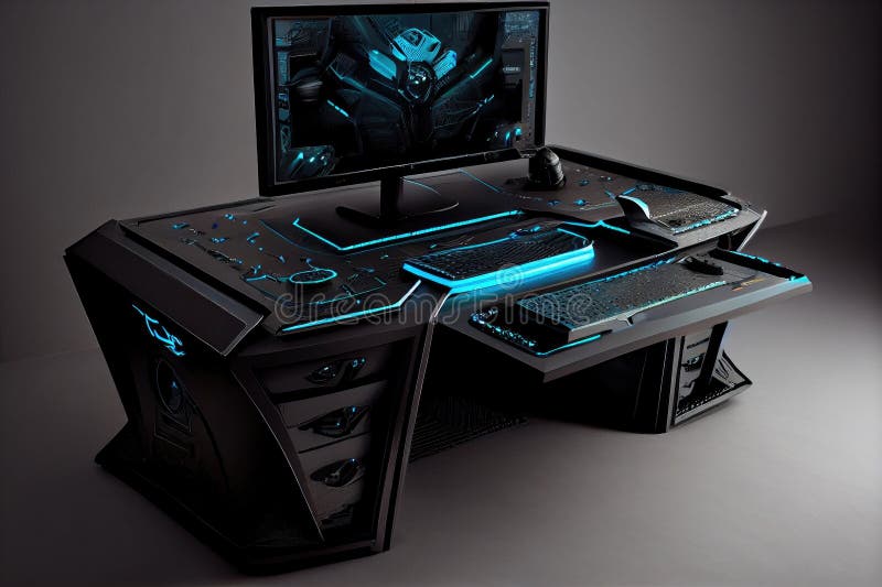 Video Gaming Desk with Computer and High-end Graphics Card for the ...