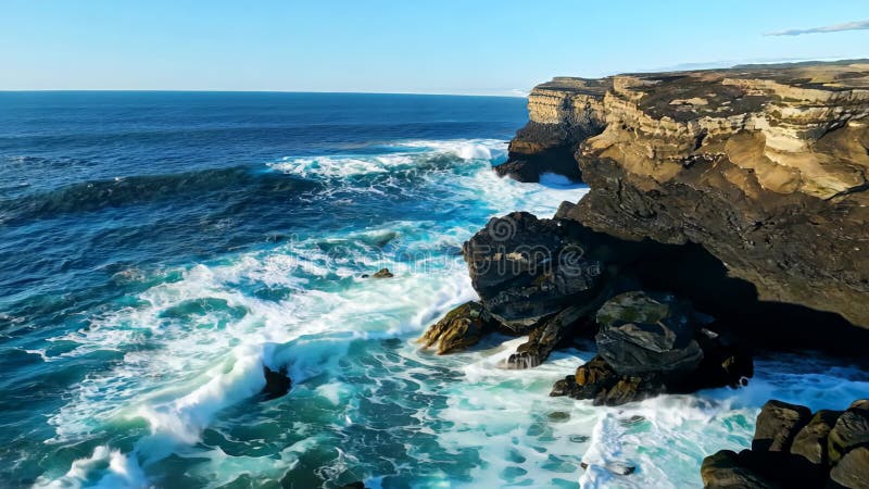 Aerial Photograph of Waves Rolling in the Gobi Desert Stock Footage ...