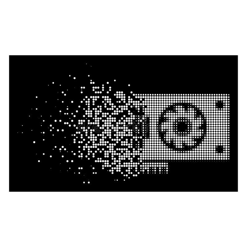 Bright Sparkle Pixelated Halftone Video GPU Card Icon Stock Vector ...