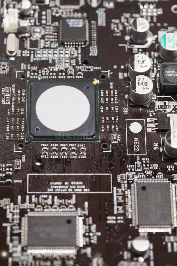 Video Graphic Card Circuit Board with Electronic Elements Stock Image ...